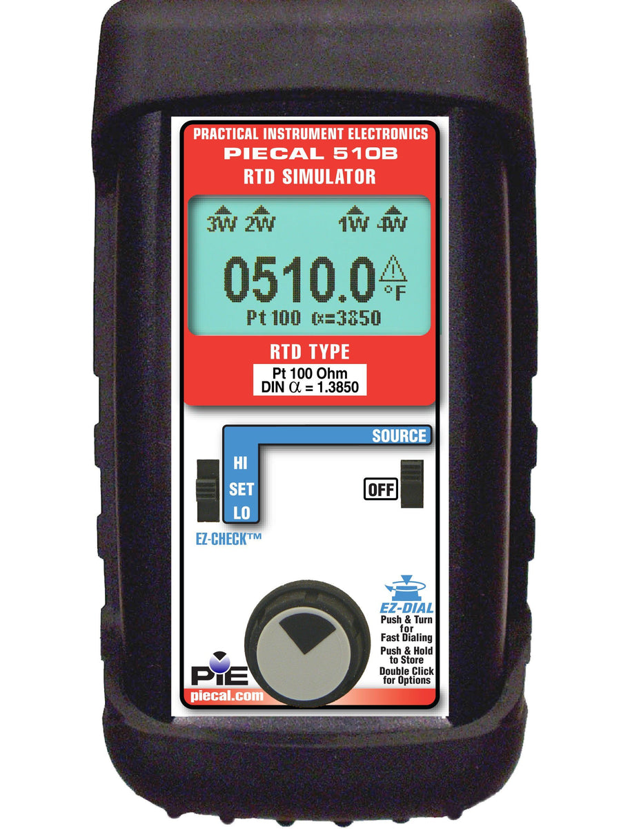 RTD (PT100) Calibrator Simulator/Source Plus Ohms Model PIE 510B